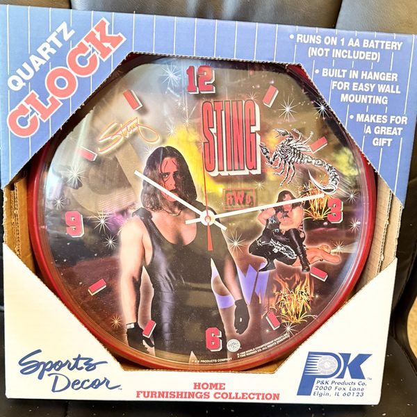 [WTS] Vintage 1990s WWF Sting Clock PRICE REDUCED NOS | WatchCharts ...