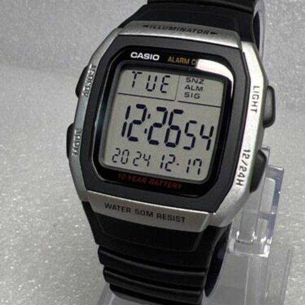CASIO W-96H-1AVES MENS DIGITAL QUARTZ WATCH W/ BATTERY TIMER ALARM LED ...