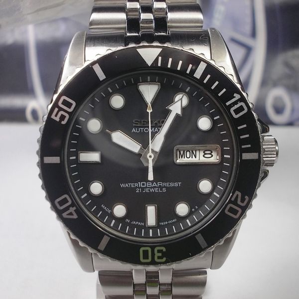 SEIKO 10BAR SKX031J 'JAPAN' DAY/DATE AUTO MENS WATCH 7S26-0040, BLACK ...