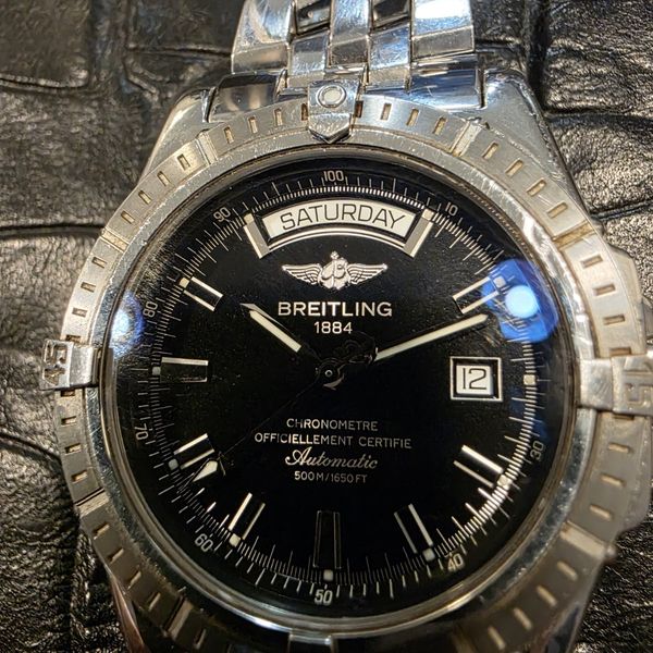BREITLING Headwind day date A45355 Automatic Black Dial Pilot Bracelet Watch | WatchCharts ...