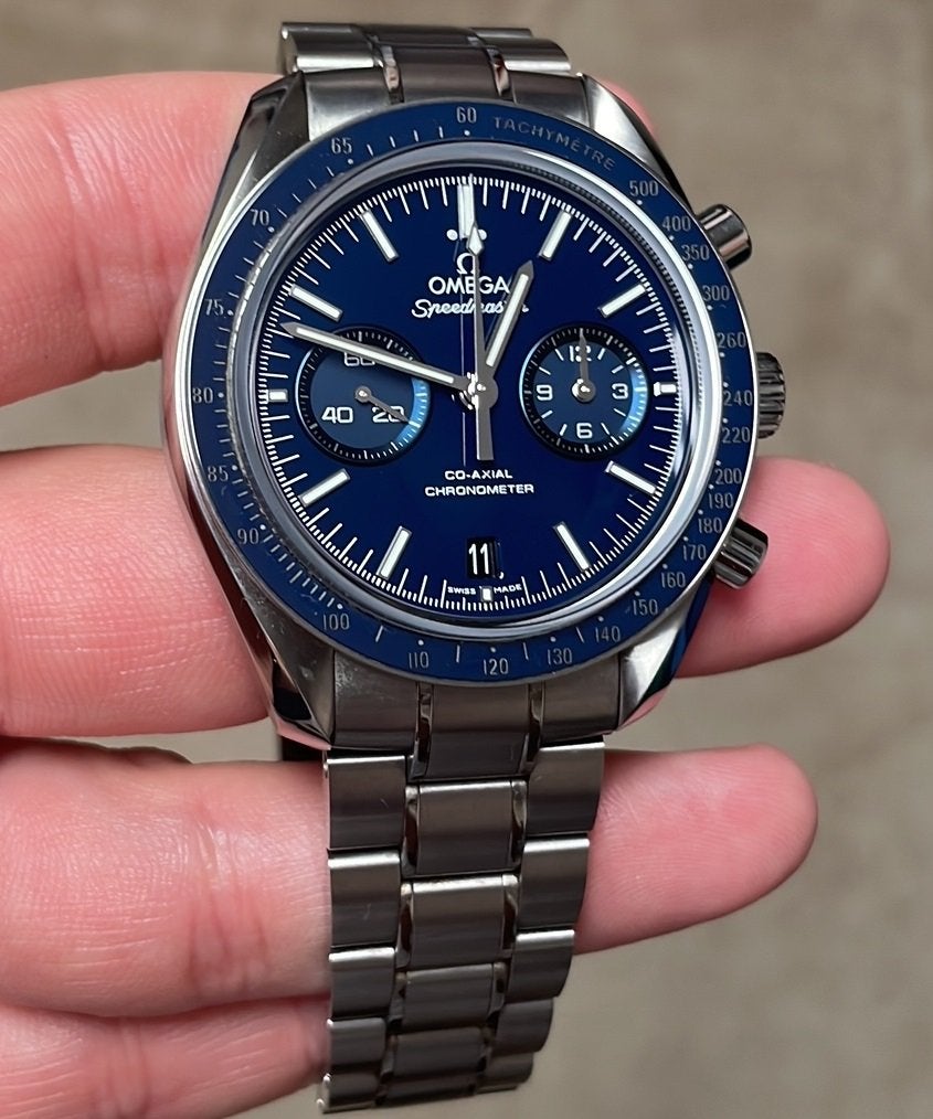 Omega Speedmaster Two Counters Titanium blue 311.90.44.51.03.001 ...