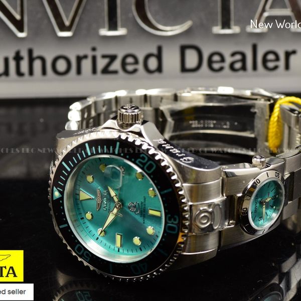 Invicta Men Grand Diver 47mm Turquoise Dual Dial Stainless Steel ...