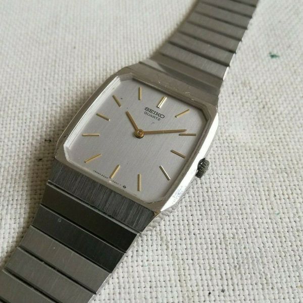 1980s SEIKO QUARTZ 6530-5530 Stainless Steel Gents Dress Watch ...