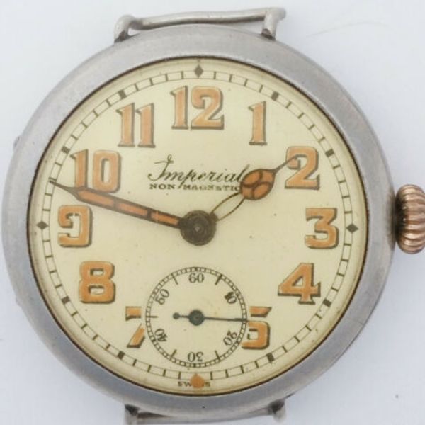 Vintage Buren Imperial Non Magnetic Military Trench Watch for Parts ...