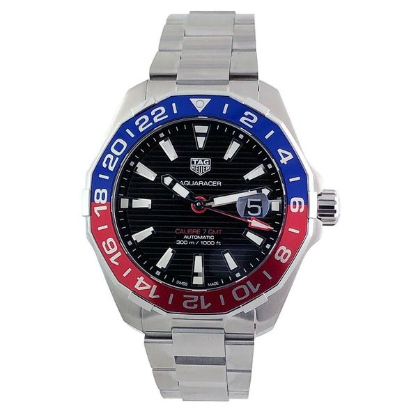 TAG HEUER WAY201F.BA0927 Aquaracer Automatic 43mm GMT PEPSI ...