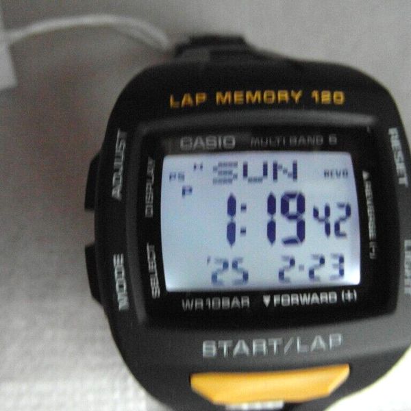 Casio Sports FIZZ STW-1000 Solar Multiband 6 Atomic Black Orange STW ...