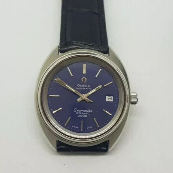 VINTAGE OMEGA SEAMASTER COSMIC 2000 BLUE DIAL DATE AUTOMATIC MAN'S ...