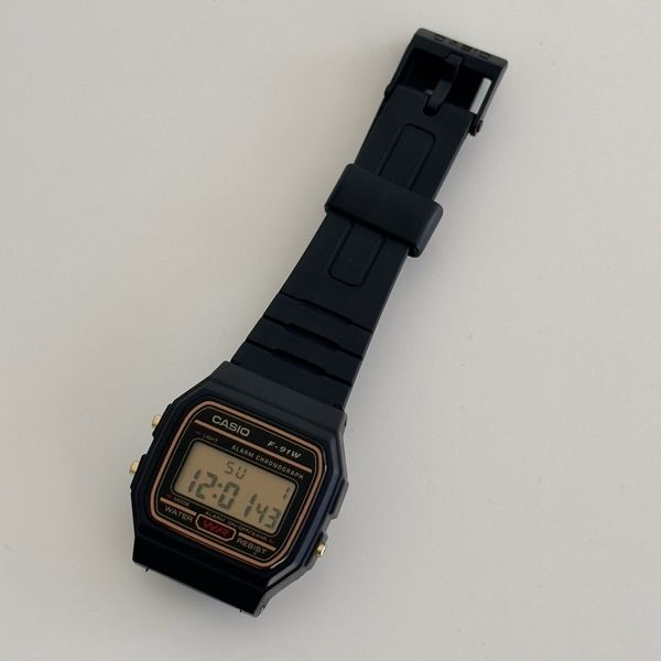 Brand New Casio F-91W Gold Dial - Vintage 90s Y2K Style Digital Watch ...