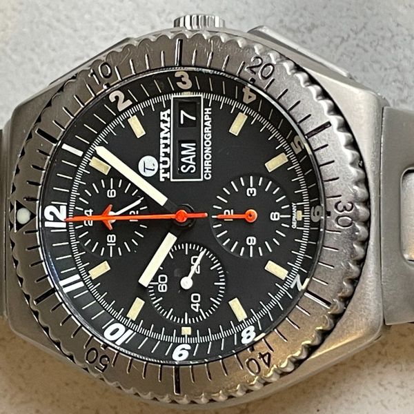 Tutima Military Chronograph Titanium, Ref. 750-02, Full Set ...