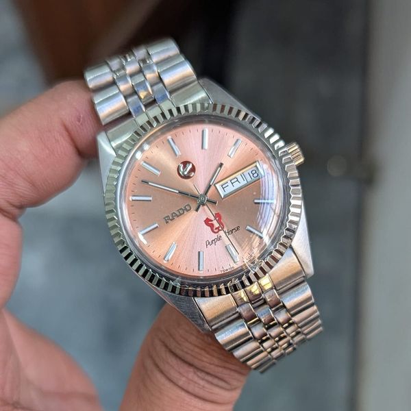 Vintage Rado Purple Horse Salmon Dial Wrist Watch for Men's Original ...