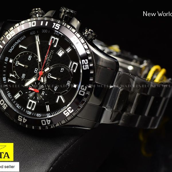 NEW Invicta Men's 45mm Specialty PILOT Chronograph COMBAT TRIPLE BLACK ...
