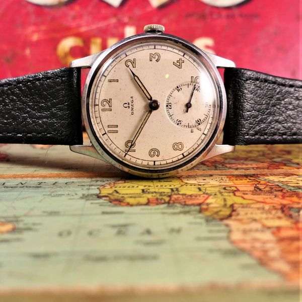 WW2 1944 OMEGA 30T2 Vintage Retro 34mm Military Style DENISTEEL Men's ...