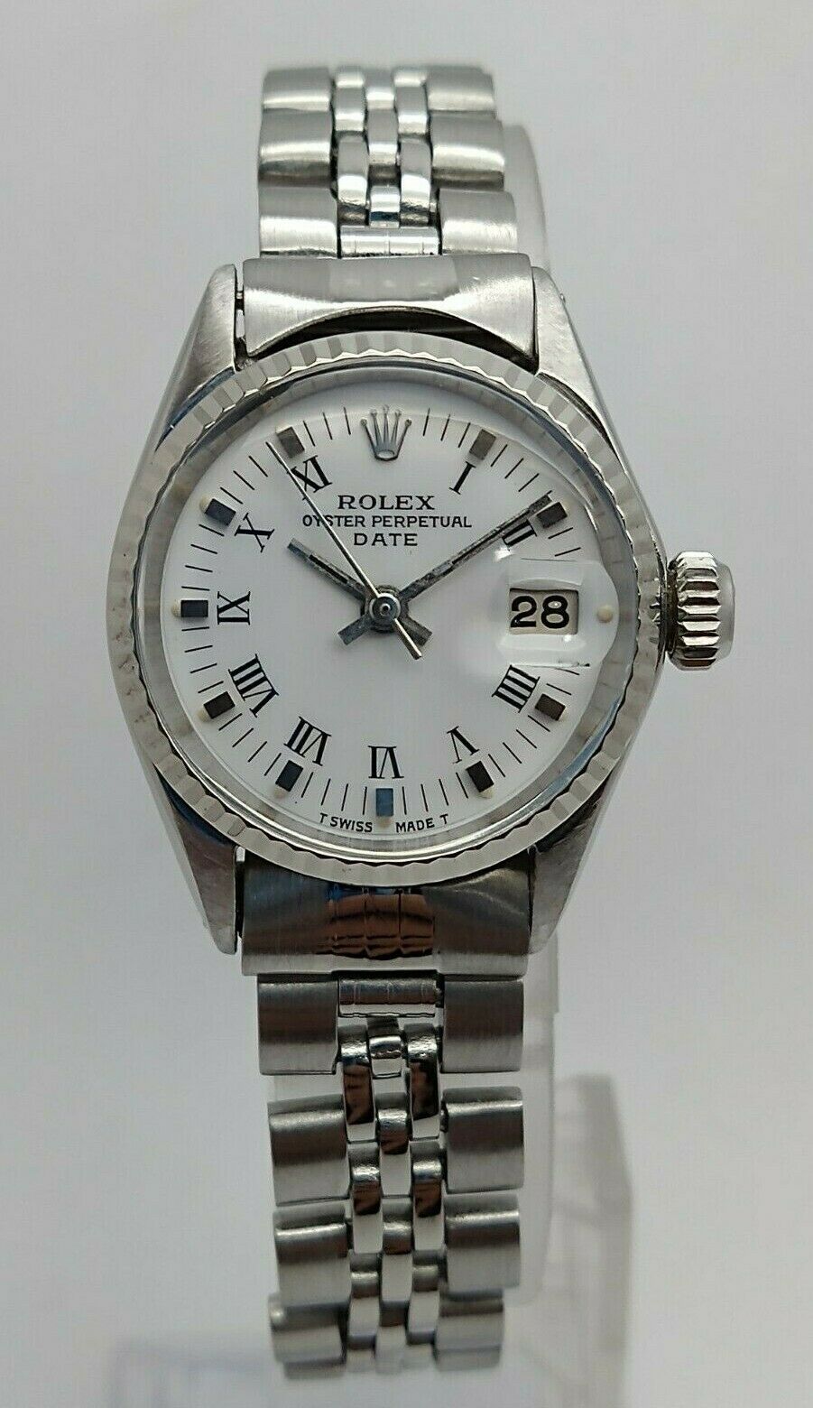 ROLEX OYSTER PERPETUAL DATE WOMEN PORCELAIN DIAL TIPE REF. 6517 CAL ...