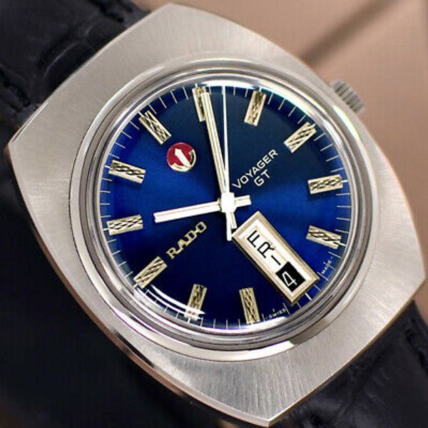 VINTAGE RADO VOYAGER GT AUTOMATIC 25 JEWELS DAY&DATE ANALOG DRESS MEN'S ...