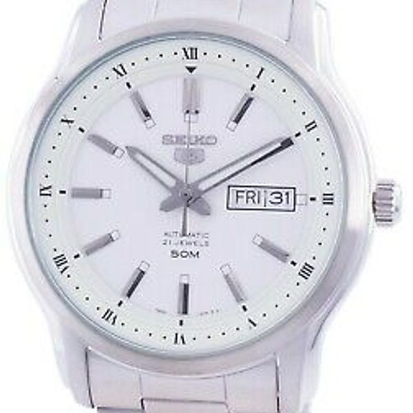 Seiko 5 Automatic White Dial SNKP09 SNKP09K1 SNKP09K Men's Watch ...