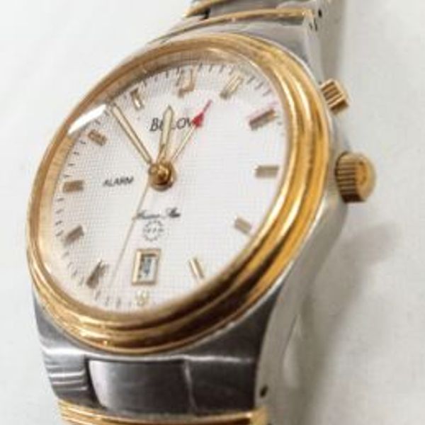 RARE Vintage BULOVA Alarm "Marine Star" 98G95 Swiss Men's Watch ...