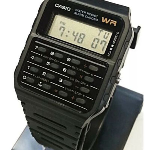 Casio Classic Calculator Wrist Watch CA53 Black Resin Alarm New W Box ...