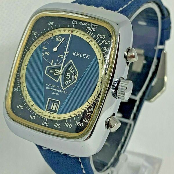 KELEK TBD 1376 Cal Jump Hour Chronograph Date Direct Read Swiss ...