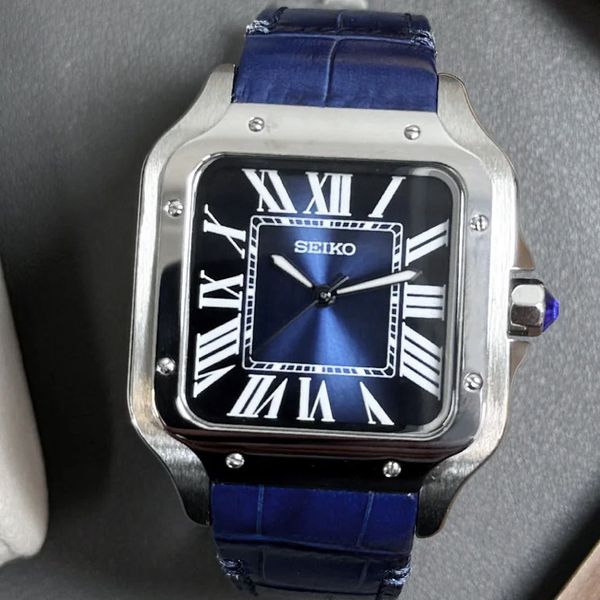 Seiko mod Santos Watch not (Rolex,Ap,Cartier,Tissot,Casio,HUBLOT ...