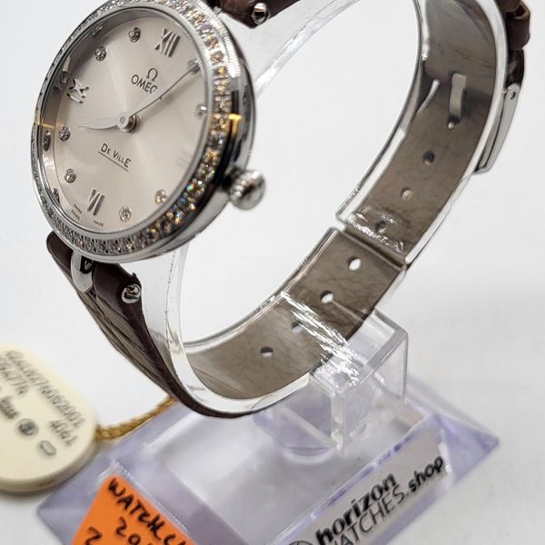 [WTS]OMEGA - De Ville Dew Drop Prestige, Stainless Tan Leather Women's ...