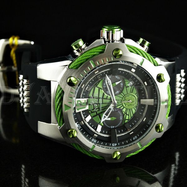 Invicta 52mm MARVEL HULK Limited Edition Chronograph Green & Black ...