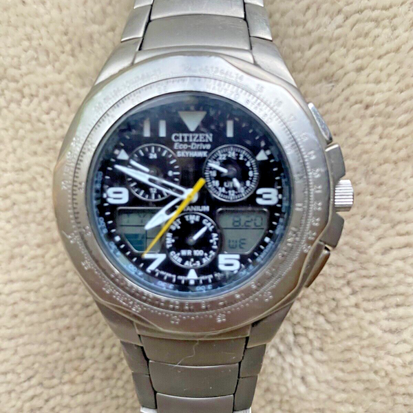 Citizen Eco-Drive Titanium Skyhawk solar Men's watch | WatchCharts ...