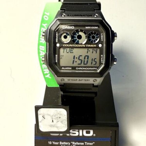 [MINT] Casio Illuminator â Referee Timerâ AE-1300WH-8AVCF Digital Watch ...