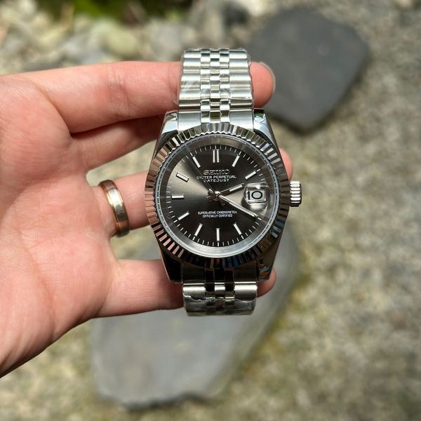 Seiko Datejust Sunburst Dial Stainless Steel Watch | WatchCharts ...