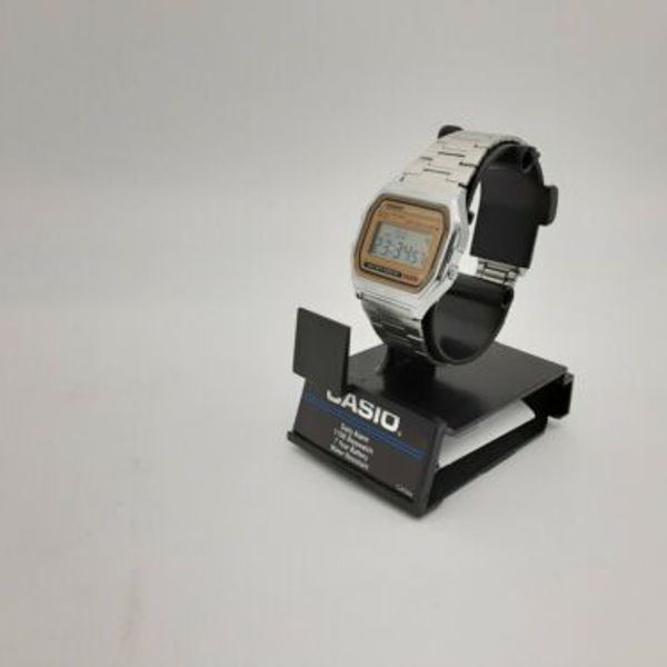 Casio CAS84 Digital Wrist Watch with Display Stand Silver | WatchCharts