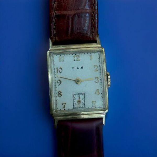 VINTAGE ELGIN DRESS WATCH 557 Movement| GOLD FILLED RECTANGLE CASE ...