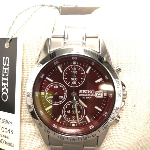 SEIKO SPIRIT SBTQ045 Chronograph Men's Watch Dial Color Red Limited ...