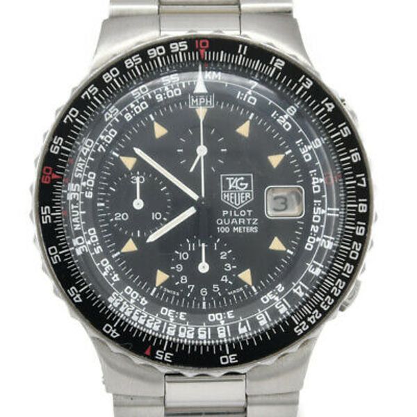 TAG HEUER pilot 230-206-Z Chronograph Date Quartz Men's Watch K#98906 ...