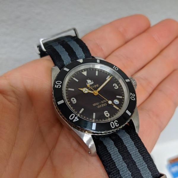 FS BSH BSHT gilt 369 6538 Rolex submariner homage big crown ...