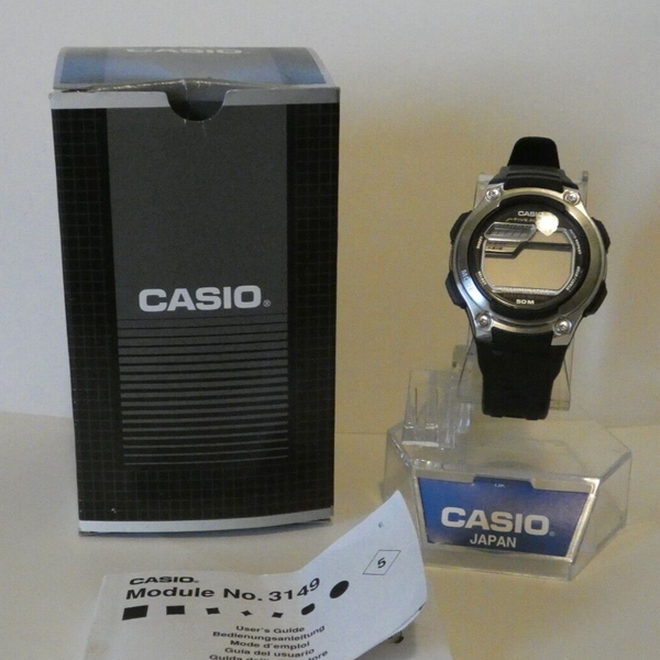 Casio Digital 5 Alarms Illuminator 50M Water R Men Wristwatch Watch ...