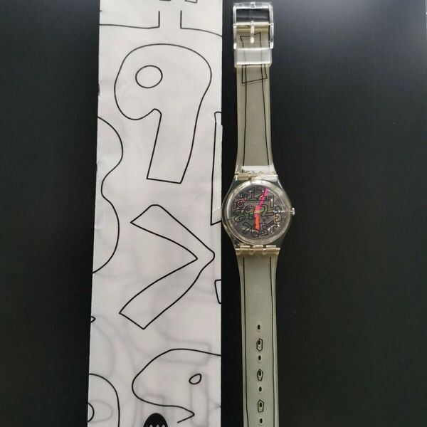 Swatch GZ124 Collectors Special 1993 Scribble - Colour your own watch ...