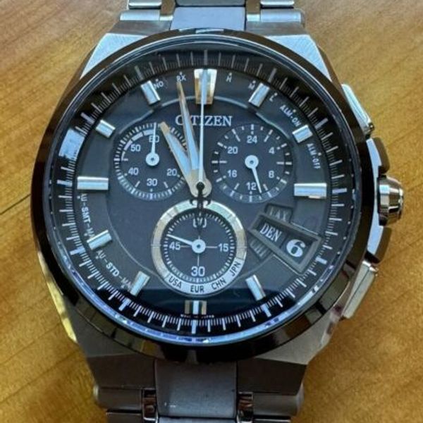 Citizen Eco-Drive H610-T018068 Global Radio Titanium Men's Watch BY0040 ...