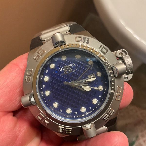 INVICTA SWISS MADE SUBAQUA NOMA IV MODEL 1155 BLUE DIAL GMT FULL SIZE ...