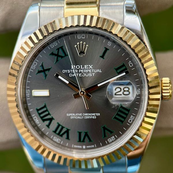 2019 ROLEX Datejust 41 Wimbledon Two-Tone 18K Gold/SS Watch ...