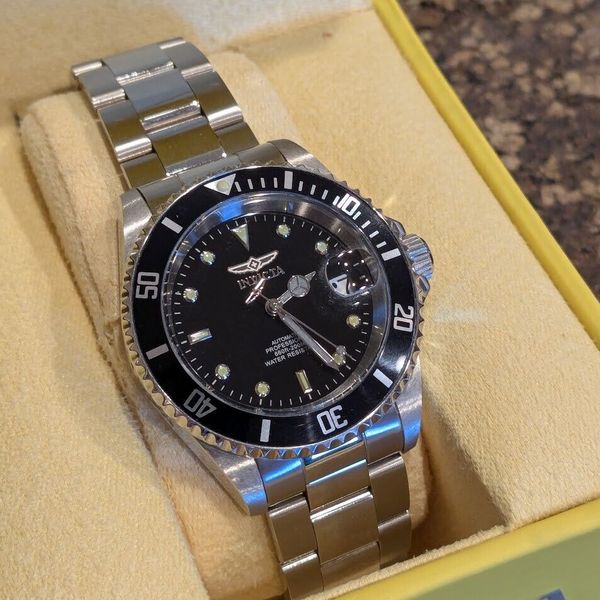 Black Invicta Pro Diver Automatic Wrist Watch 89260b Stainless 200m ...