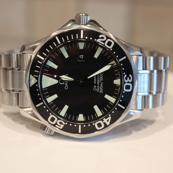 SOLD Omega Seamaster Pro SMP 2264.50 Black Wave Dial Sword Hand Full ...
