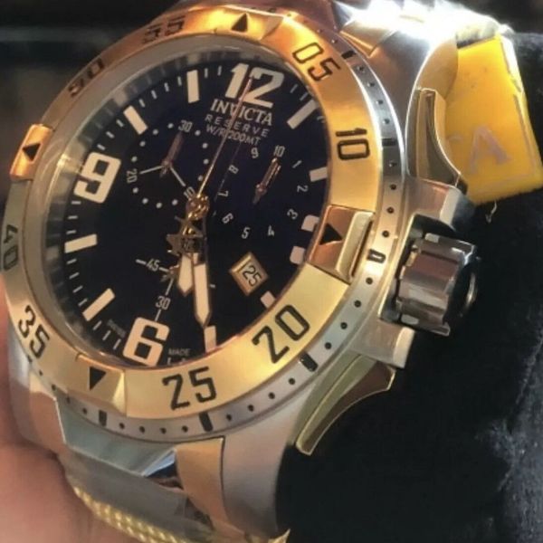 New Menâ s Invicta Reserve Excursion Swiss Quartz Watch- Blue Face ...