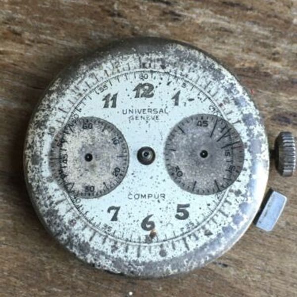 Universal Geneve Compur Two Register Chronograph Dial With Movement ...
