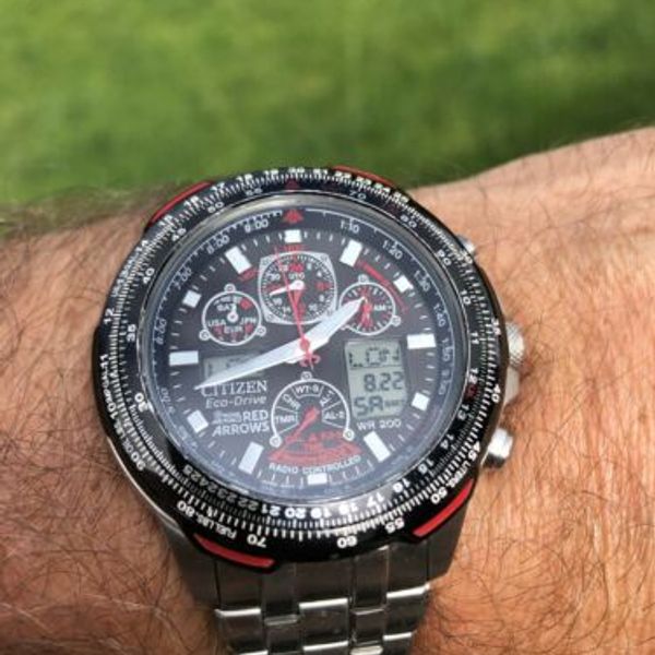 Mens Citizen Eco Drive Limited Edition Red Arrows Skyhawk AT Watch U600 ...