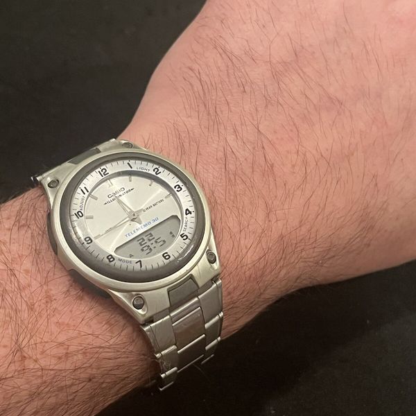 CASIO iLLUMINATOR TELEMEMO 30 WR 50M WORLD TIME COUNTDOWN TIMER WATCH ...