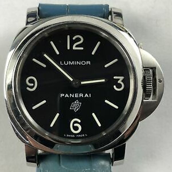 Panerai Luminor OP 6834 Base Logo Manual-Wind 47mm Mens Crocodile Strap ...