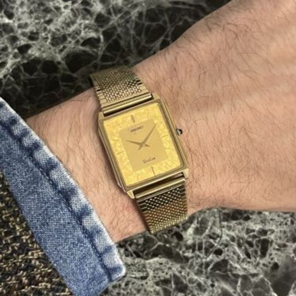 Rare Seiko Dolce Men's Watch 7740-5000 Square Tank Shape Vintage ...