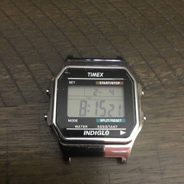 Vintage Timex Indiglo Watch Men Gold Tone LCD Digital Screen Works Needs Band | WatchCharts ...