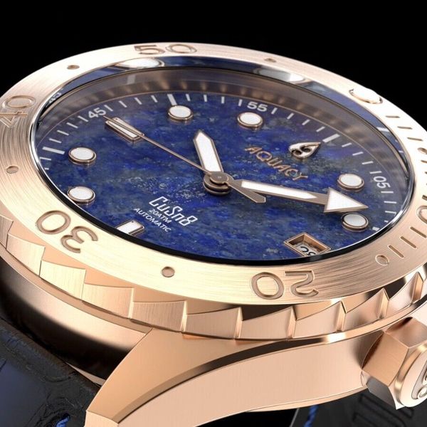 Aquacy Bronze Mens Lapis lazuli Stone Watch Automatic MIYOTA (Citizen ...