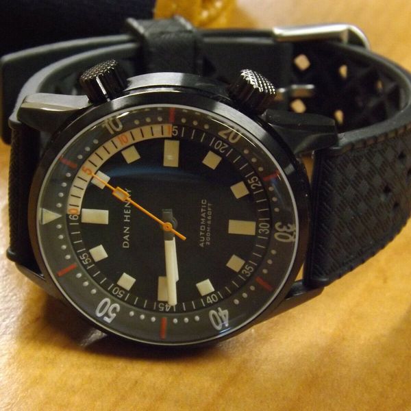 Dan Henry 1970 Automatic Diver 40mm Watch Limited Edition 0078 w/ Strap ...