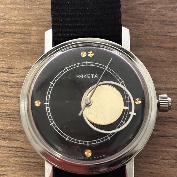 Raketa Copernicus USSR Original Watch MINT condition - Black face ...